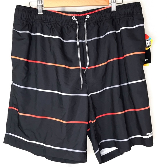 Speedo | Swim | Speedo Mens Swim Trunks Lined Black Striped Size Xxl ...